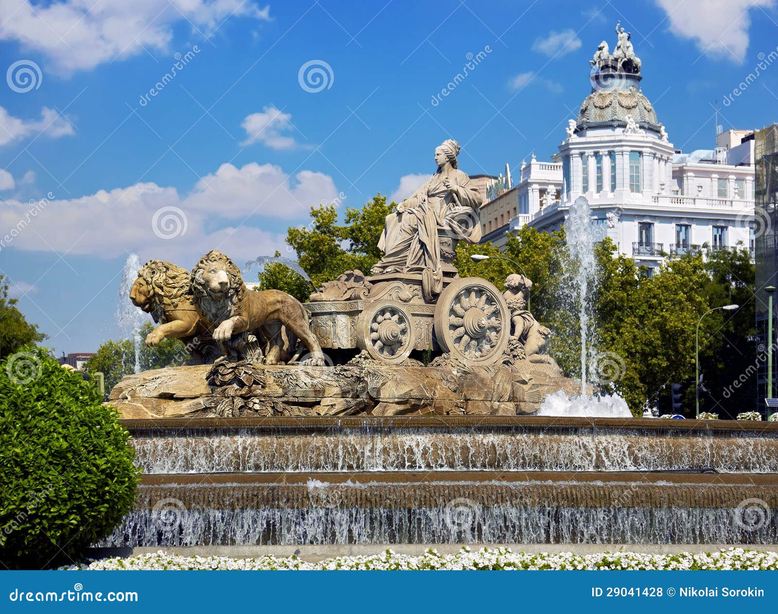 Cibeles Fountain Fuente De La Diosa Cibeles, Fontano Cibelo An Stock ...