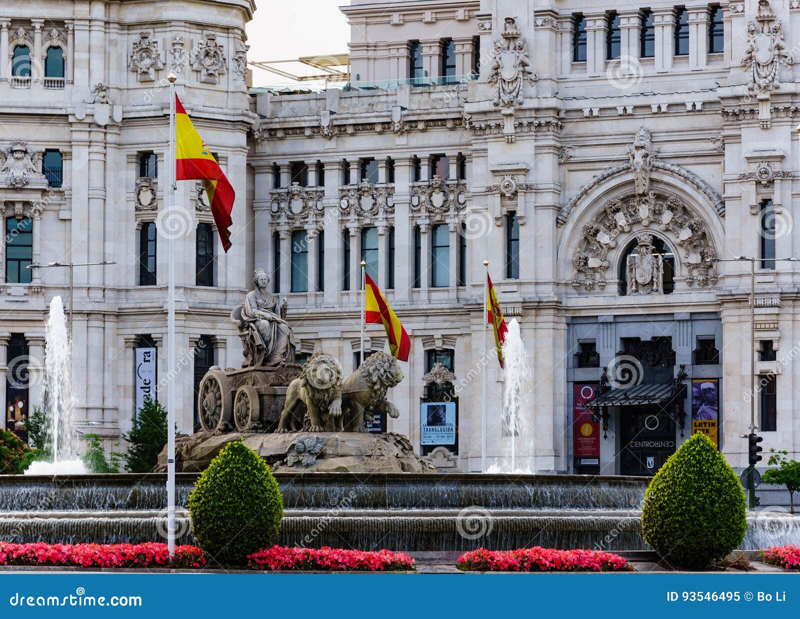 Cibeles Fountain Fuente De La Diosa Cibeles In The Downtown Of ...