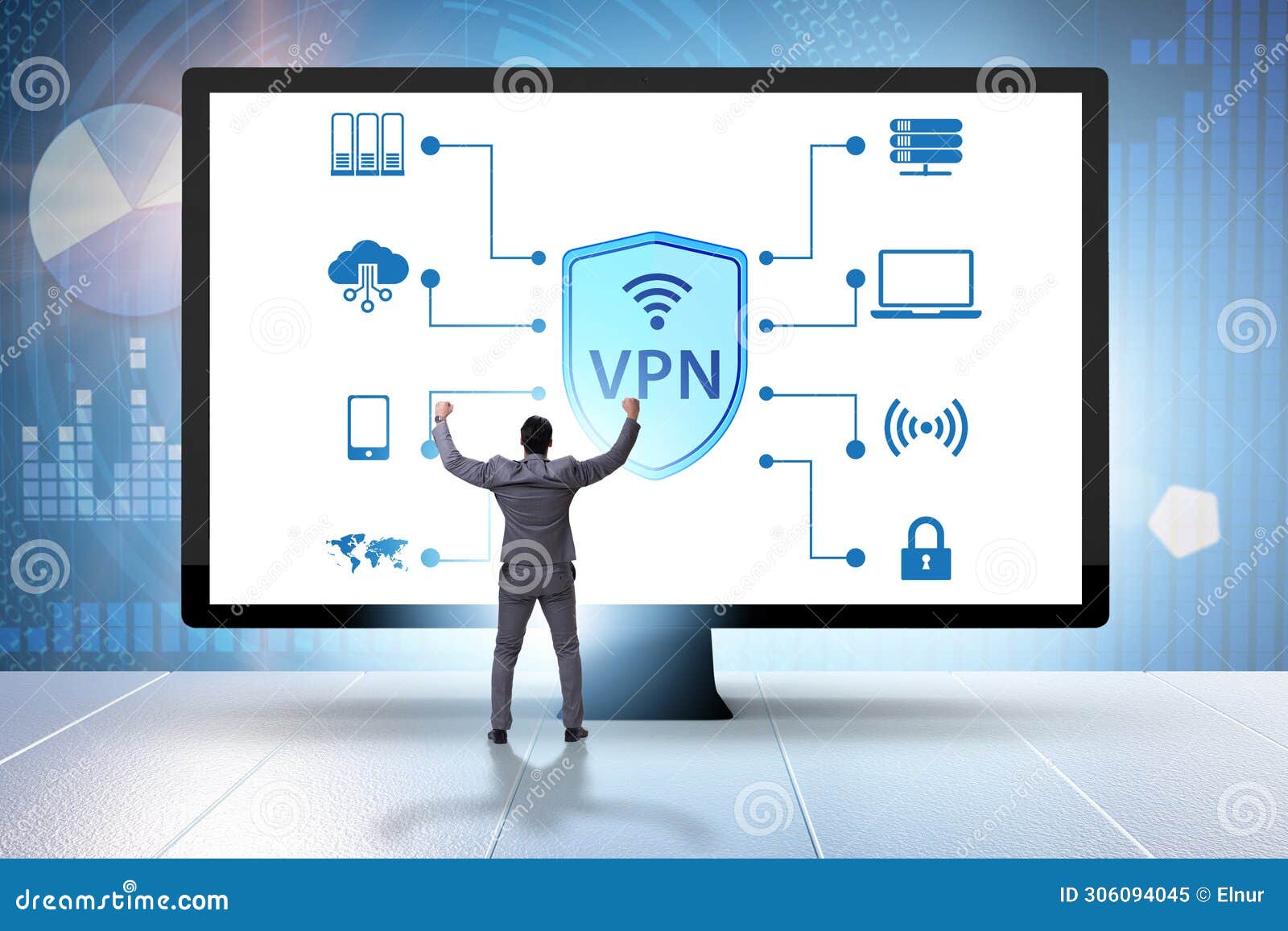Ciberconcepto De Red Privada Virtual Vpn Imagen de archivo - Imagen de ...