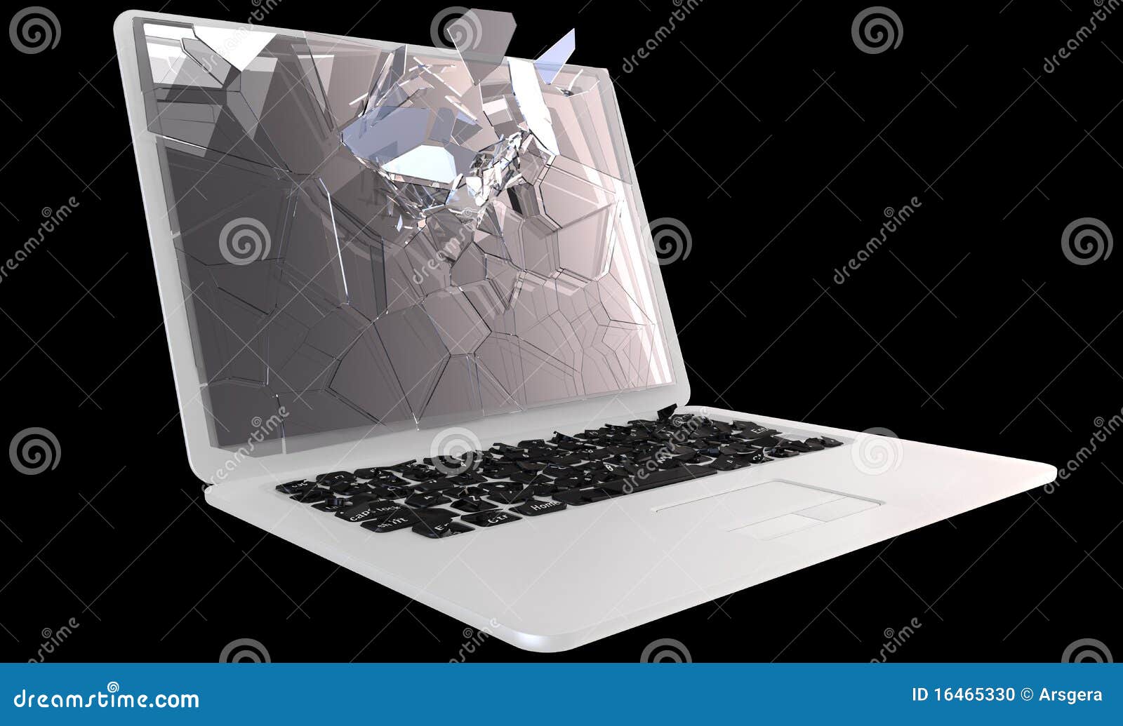 Ciberdelincuencia - Caída De La PC De La Computadora Portátil Foto de ...