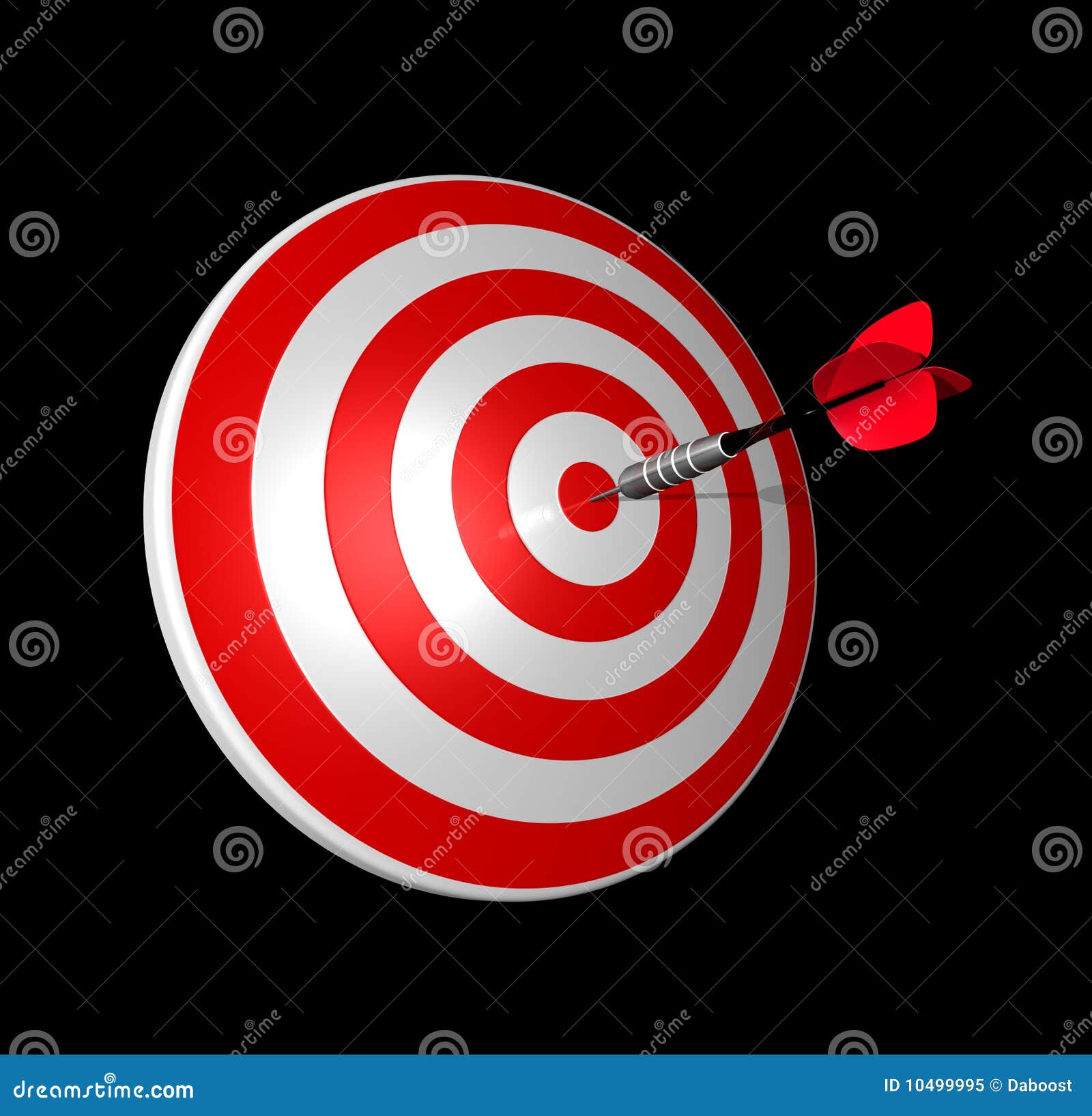 Cible Centrale De Droite Du Dard 3d Illustration Stock - Illustration ...