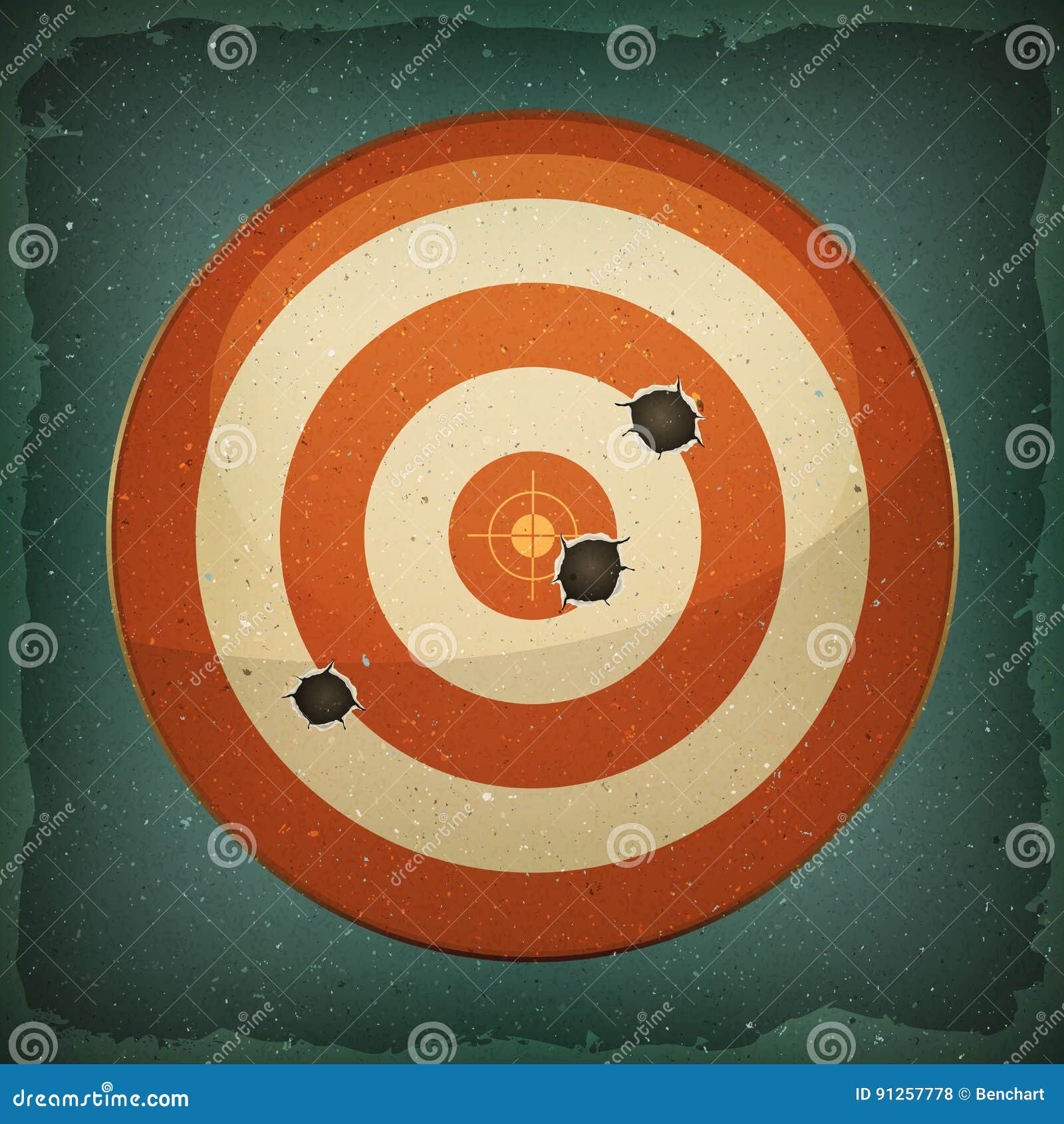 Cible De Dard Avec Le Tir De Balles Illustration de Vecteur ...