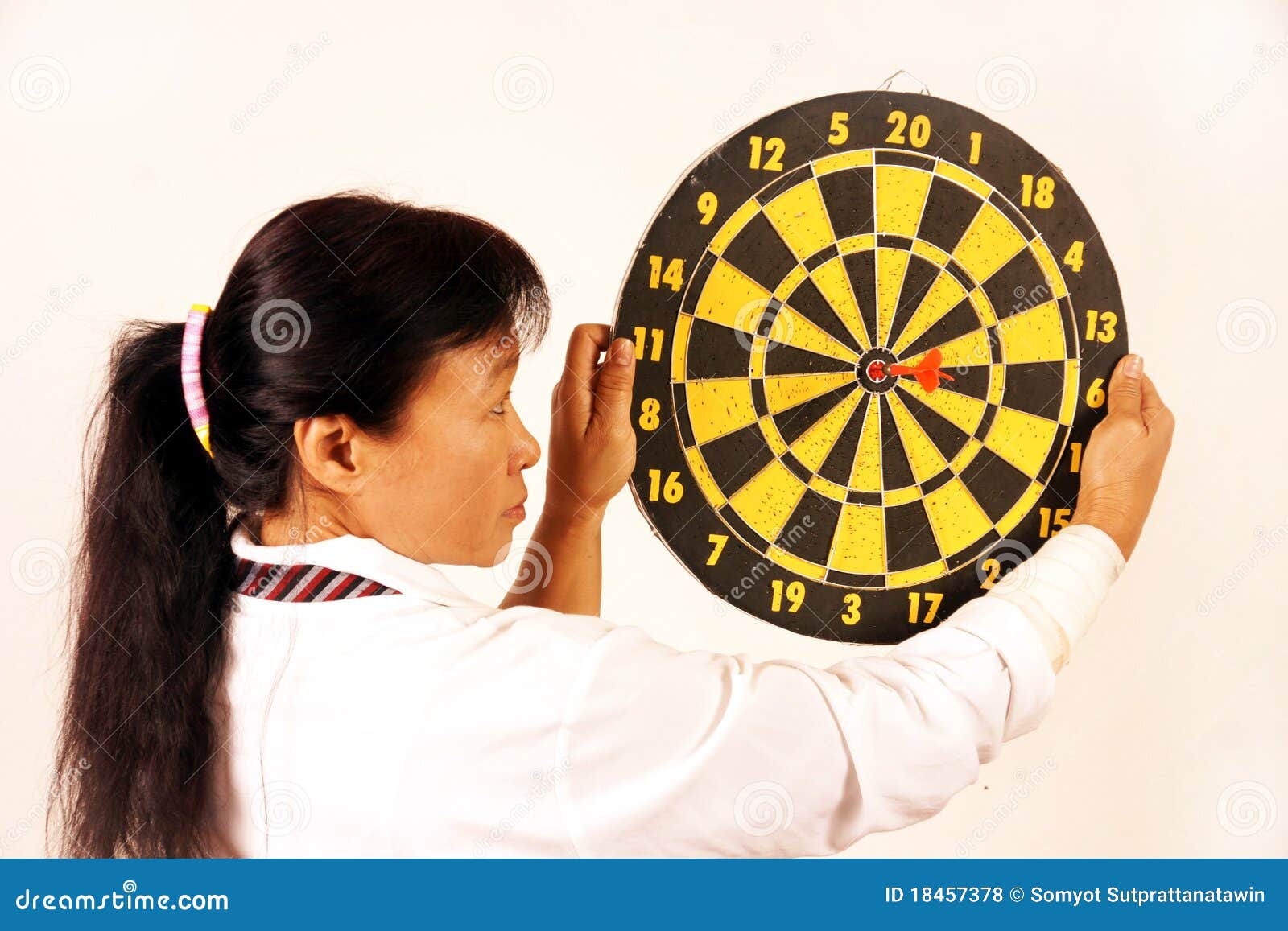 Cible De Dard De Fixation De Femme Photo stock - Image du dard ...