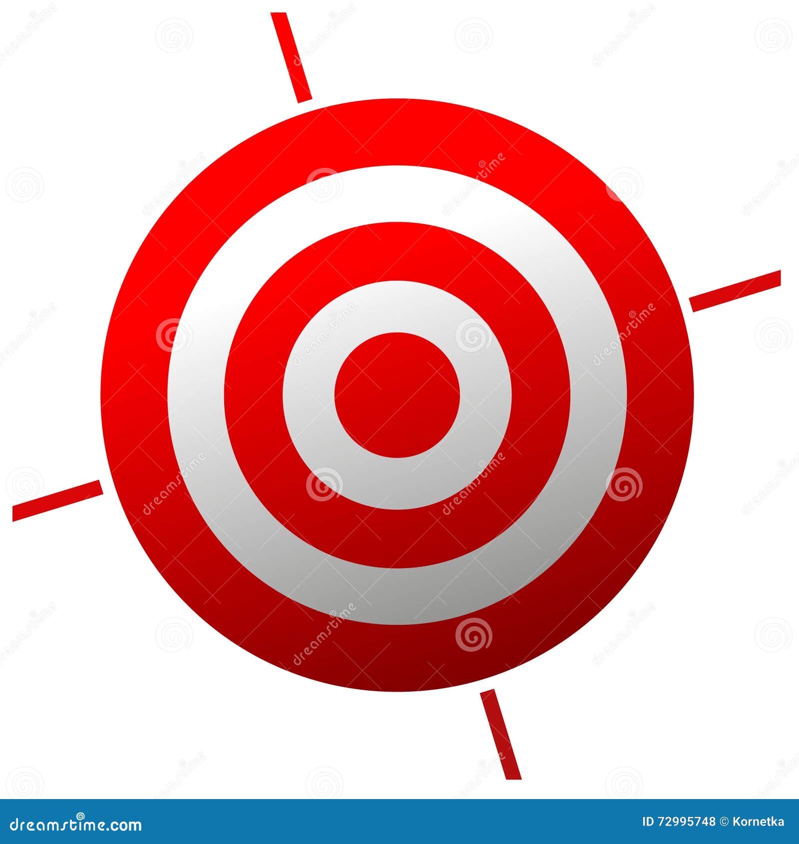 Cible de rouge de vecteur illustration de vecteur. Illustration du ...