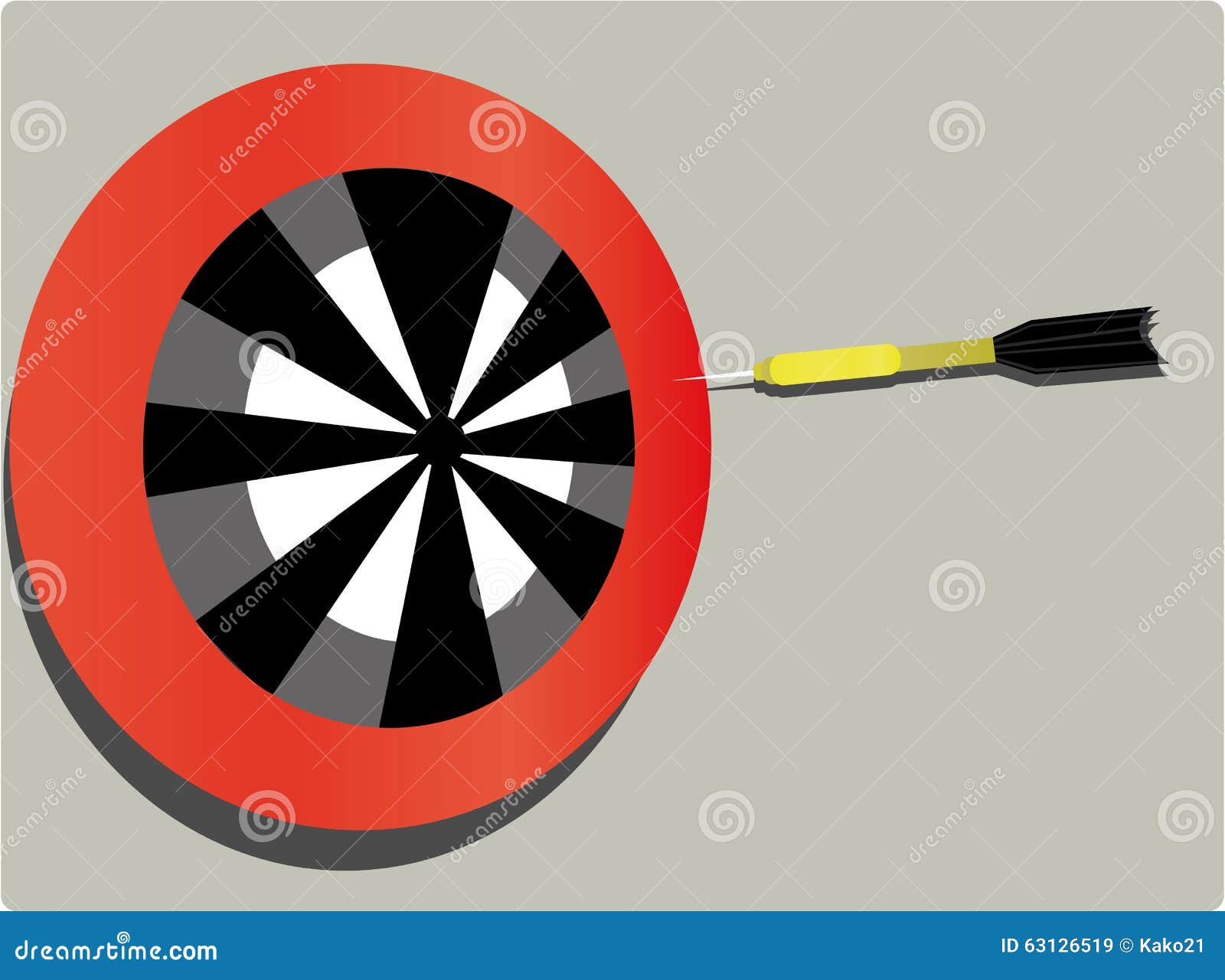 Cible et dard illustration de vecteur. Illustration du pointu - 63126519
