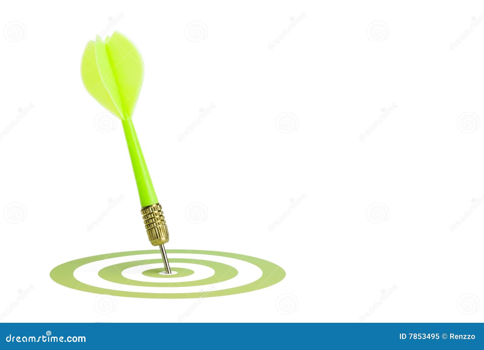 Cible Heurtante Verte De Dard Central Image stock - Image du rayure ...