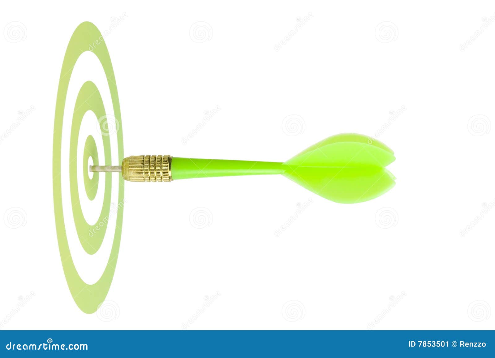 Cible Heurtante Verte De Dard Central Image stock - Image du précision ...