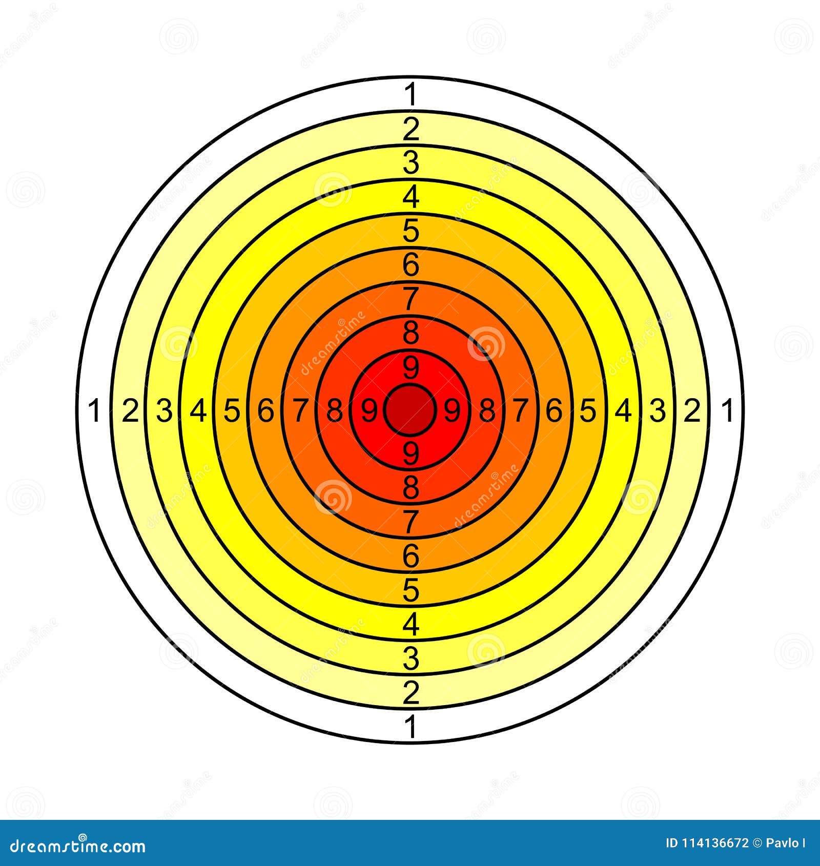 Cible Jaune Et Rouge - Vecteur Illustration Stock - Illustration du ...
