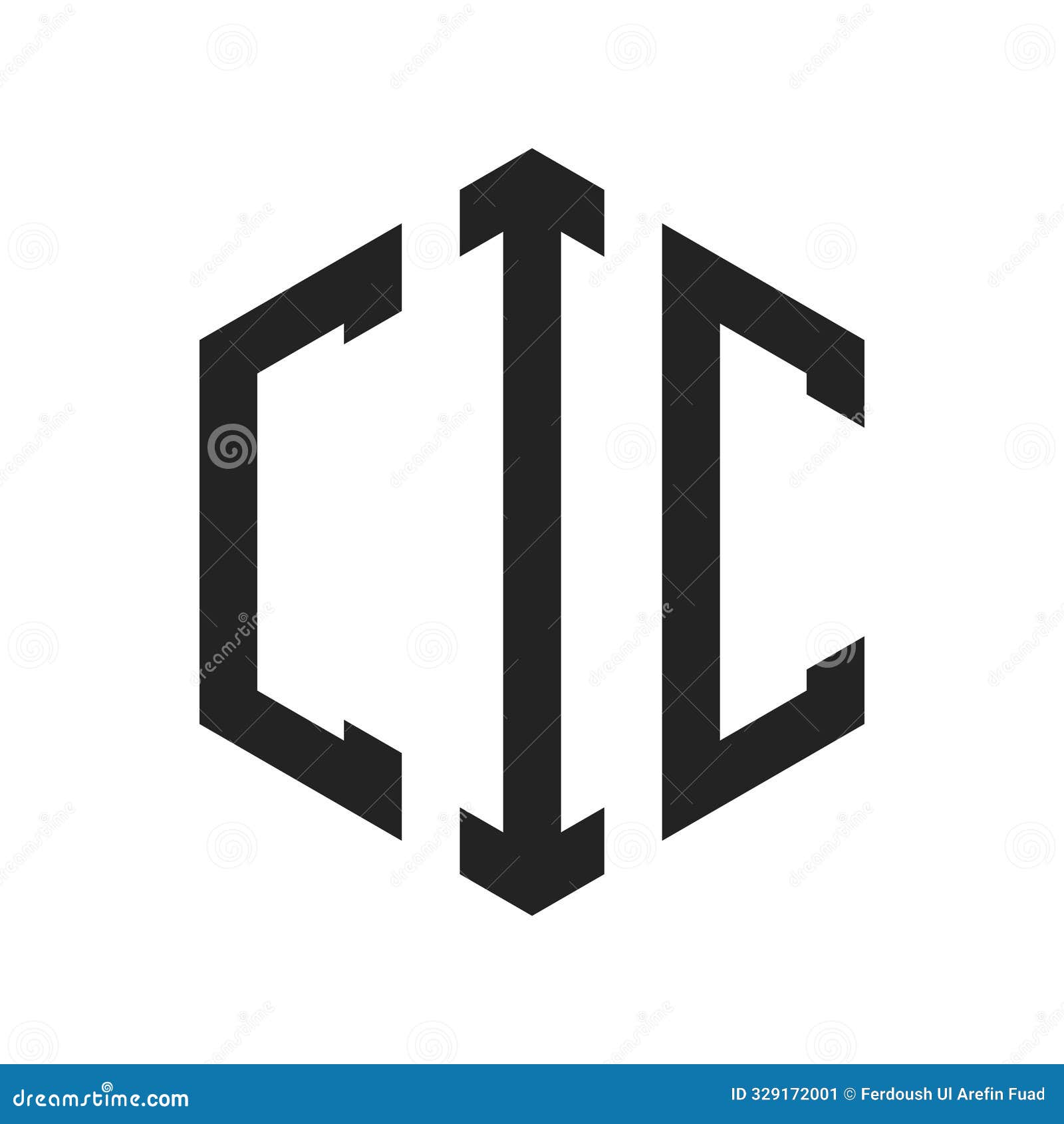 CIC Logo Design. Initial Letter CIC Monogram Logo Using Hexagon Shape ...