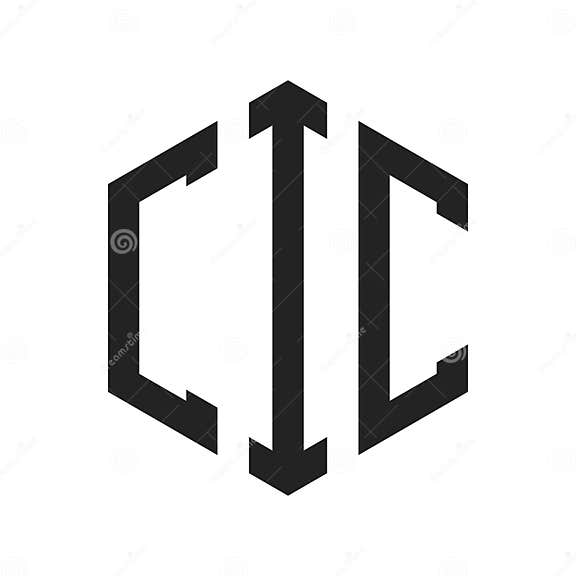 CIC Logo Design. Initial Letter CIC Monogram Logo Using Hexagon Shape ...