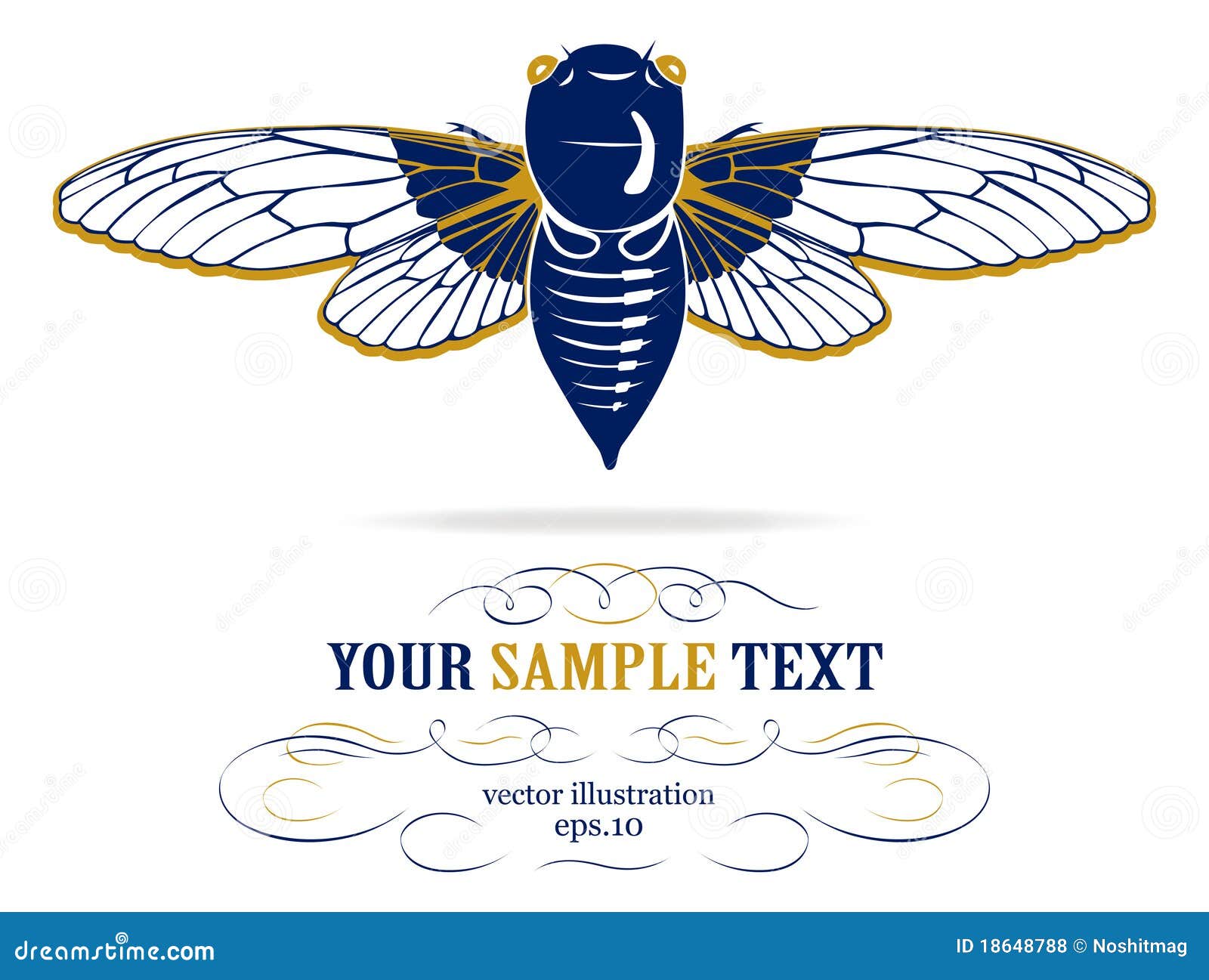 Cicada icon stock vector. Illustration of biology, research - 18648788