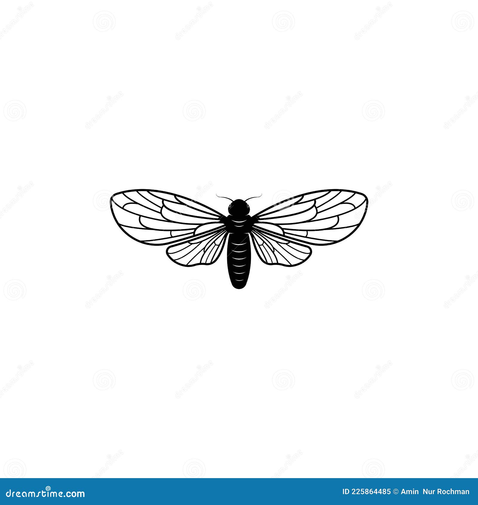 Cicada Logo Vector Icon Template Stock Vector - Illustration of nature ...