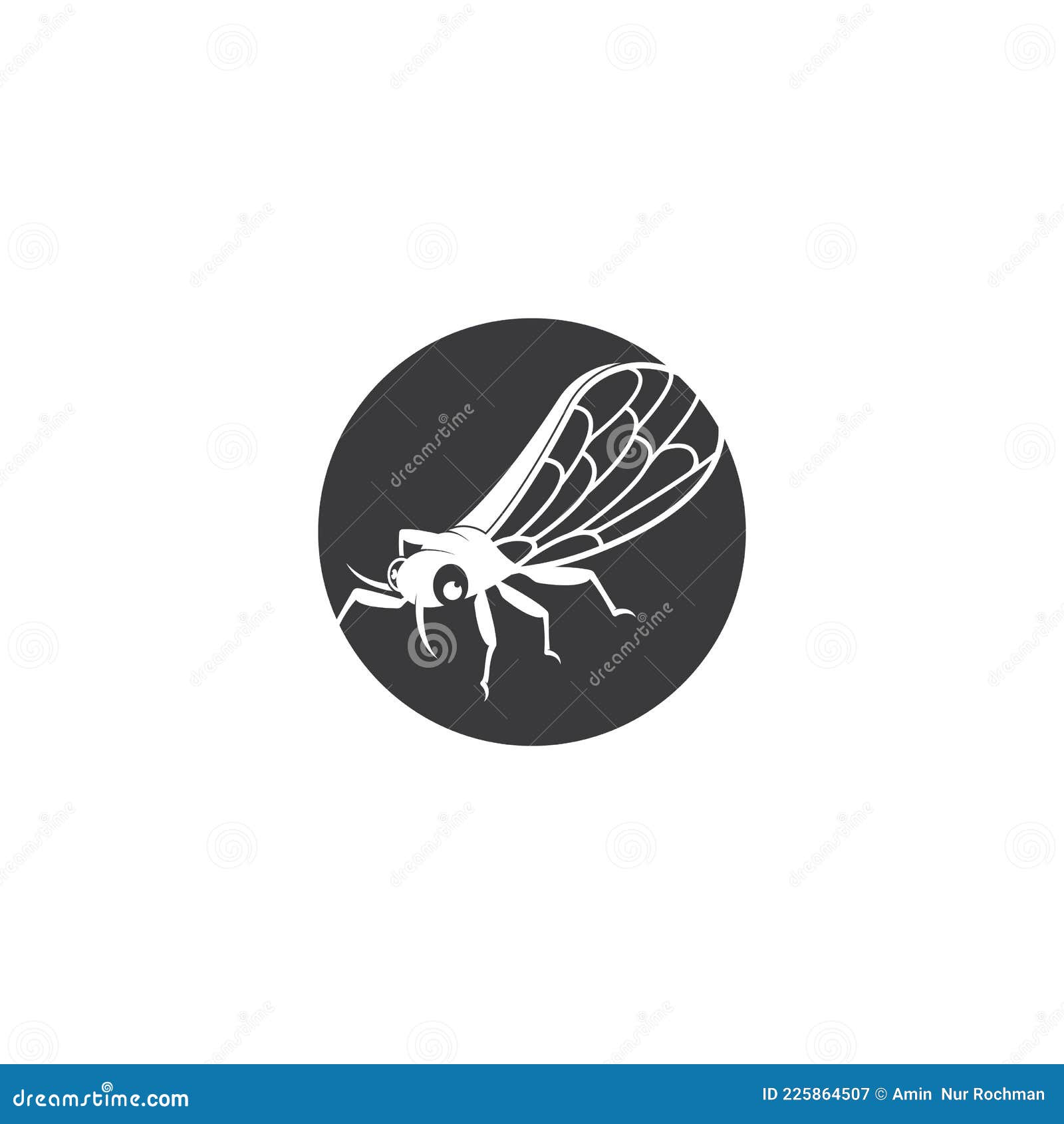 Cicada Logo Vector Icon Template Stock Vector - Illustration of wing ...