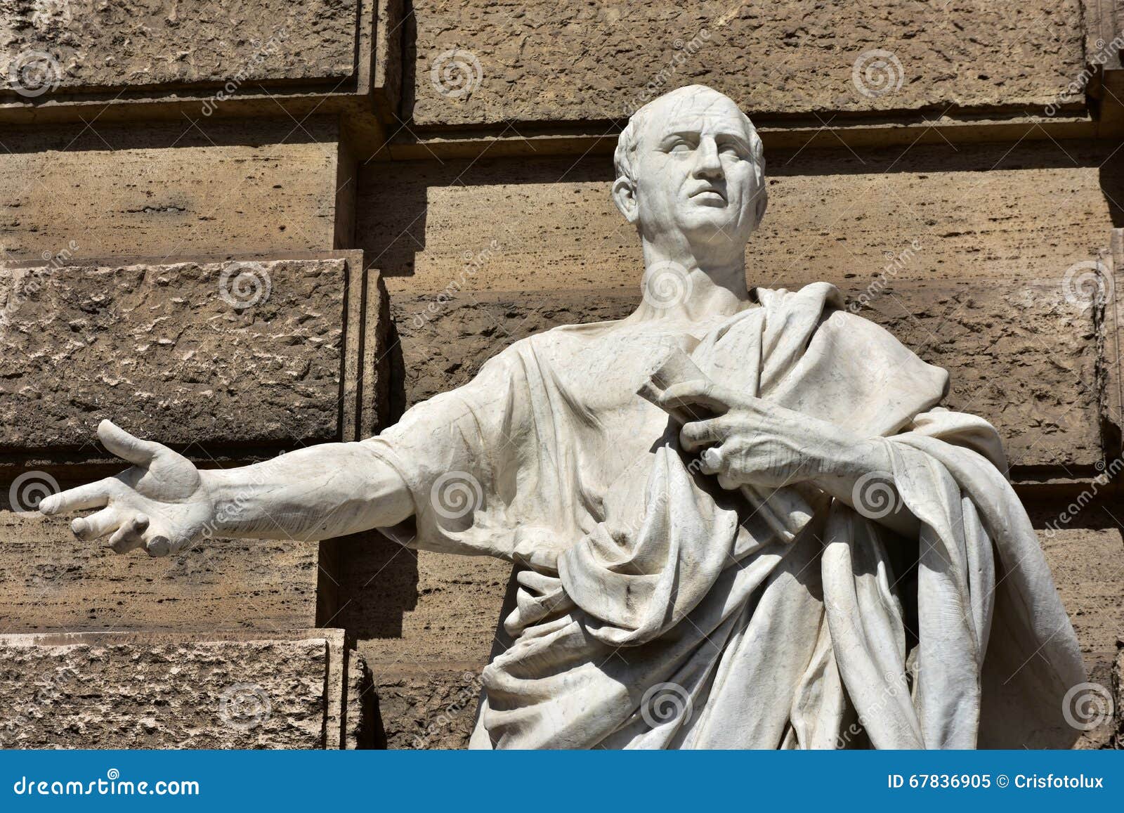 Cicero, The Greatest Ancient Roman Orator, Marble Statue In Front Of ... Cicero, The Greatest Ancient Roman Orator, Marble Statue In Front Of ...