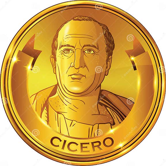 Cicero Gold Style Portrait Vector Stock Vector Illustration Of Empire Graphic 259580852
