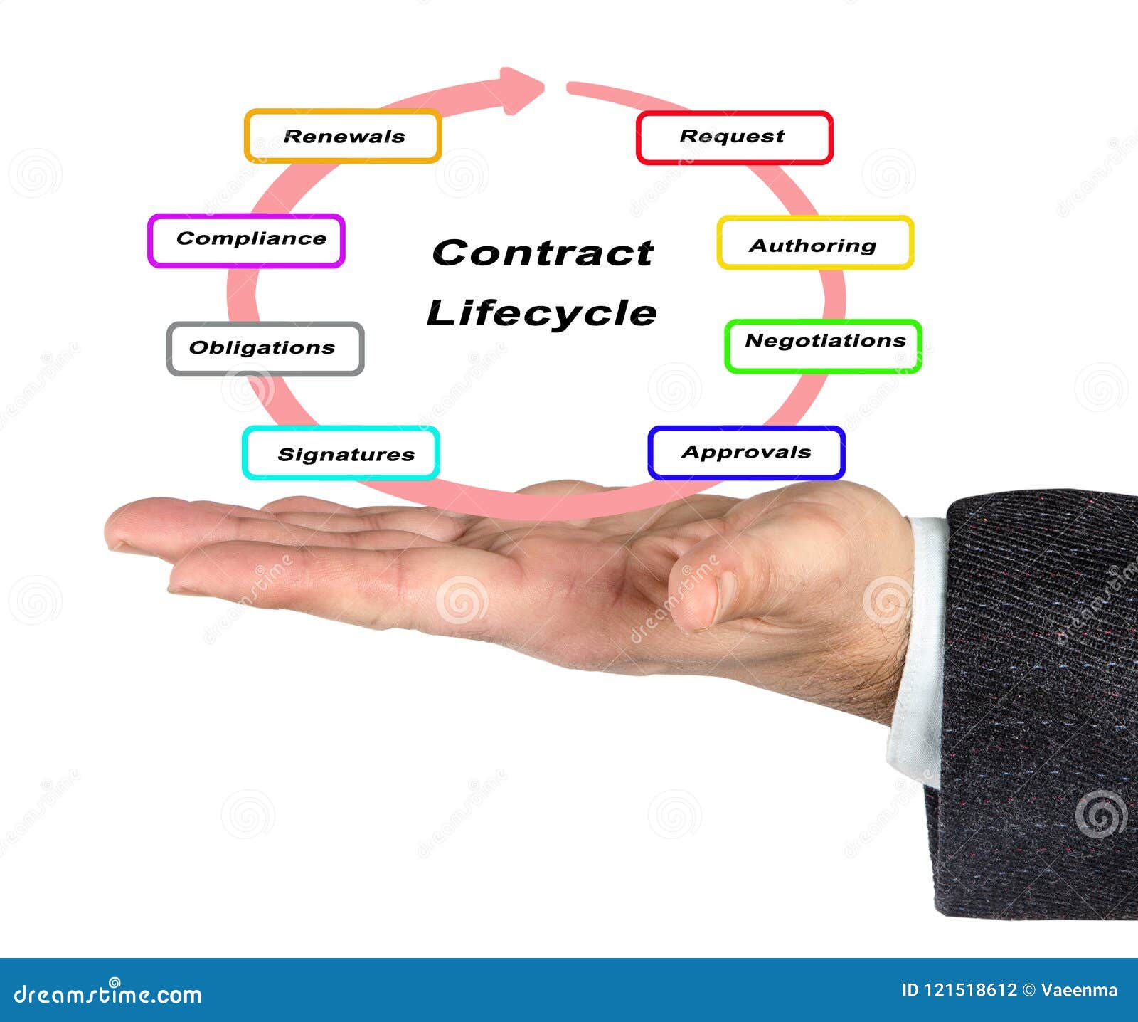 Ciclo de vida del contrato foto de archivo. Imagen de concepto - 121518612