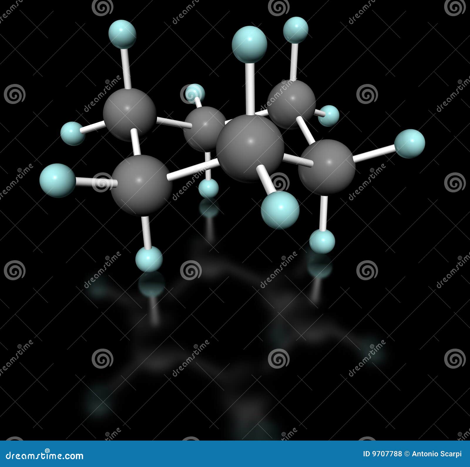 Cyclohexane Molecular Structure Diagram Showing Arrangement Of Carbon ...