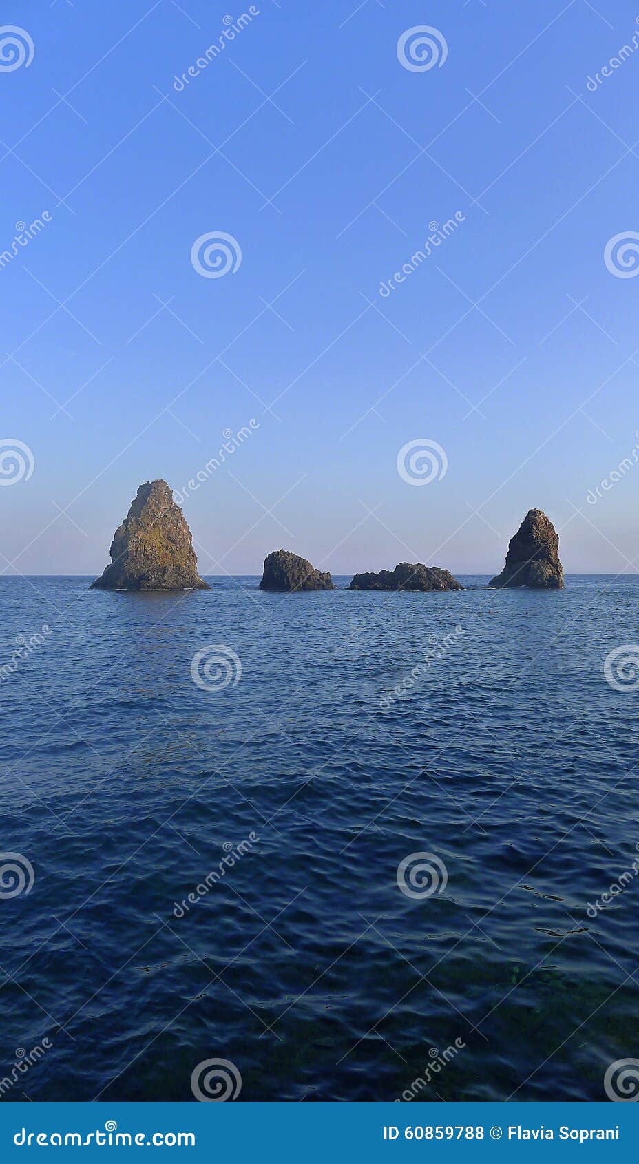 Ciclopi Rocks, Acitrezza, Sicily Stock Photo - Image of lido, mith ...