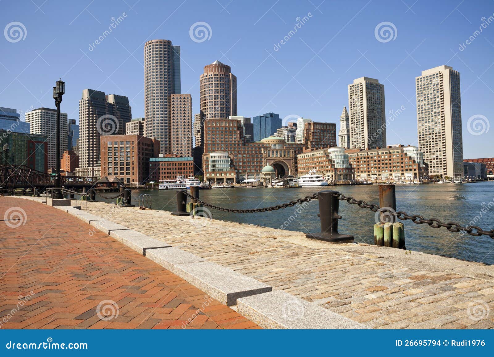 Cidade de Boston. foto de stock. Imagem de céu, doca - 26695794