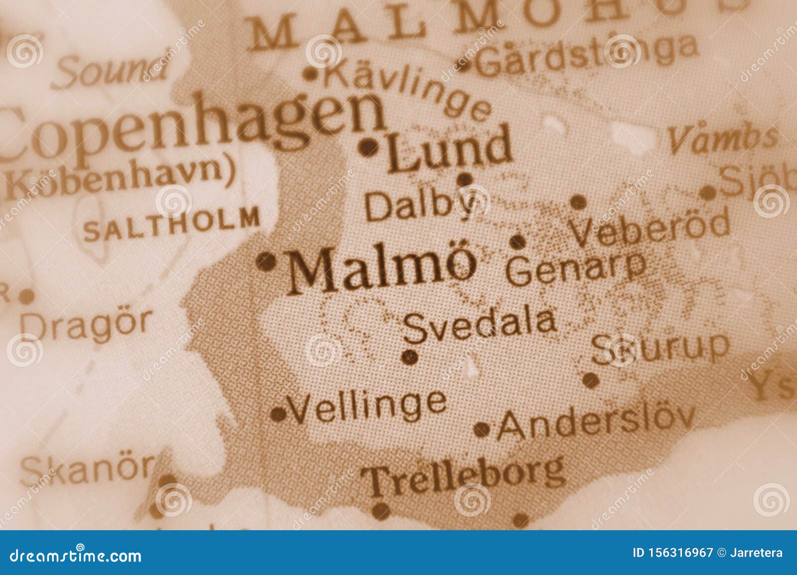 Cidade de Malmo no mapa imagem de stock. Imagem de macro - 156316967