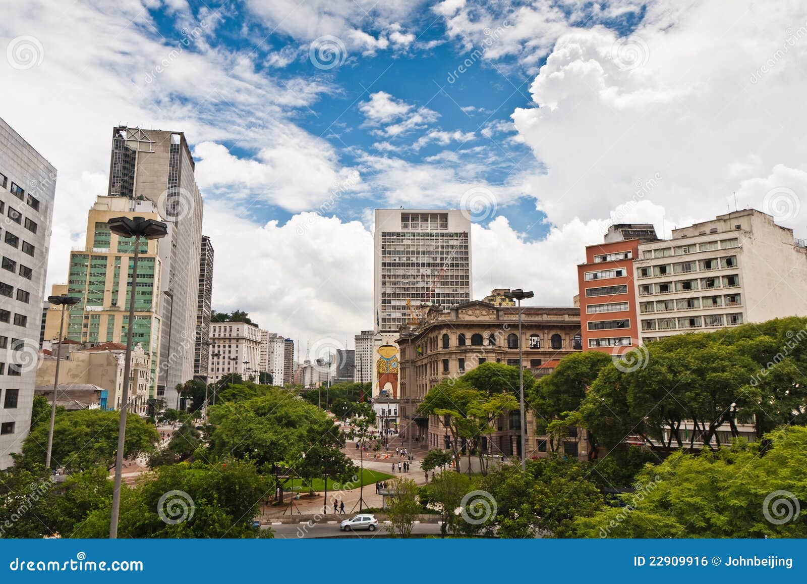Cidade De Sao Paulo, Brasil Foto de Stock - Imagem de centro, nuvem ...