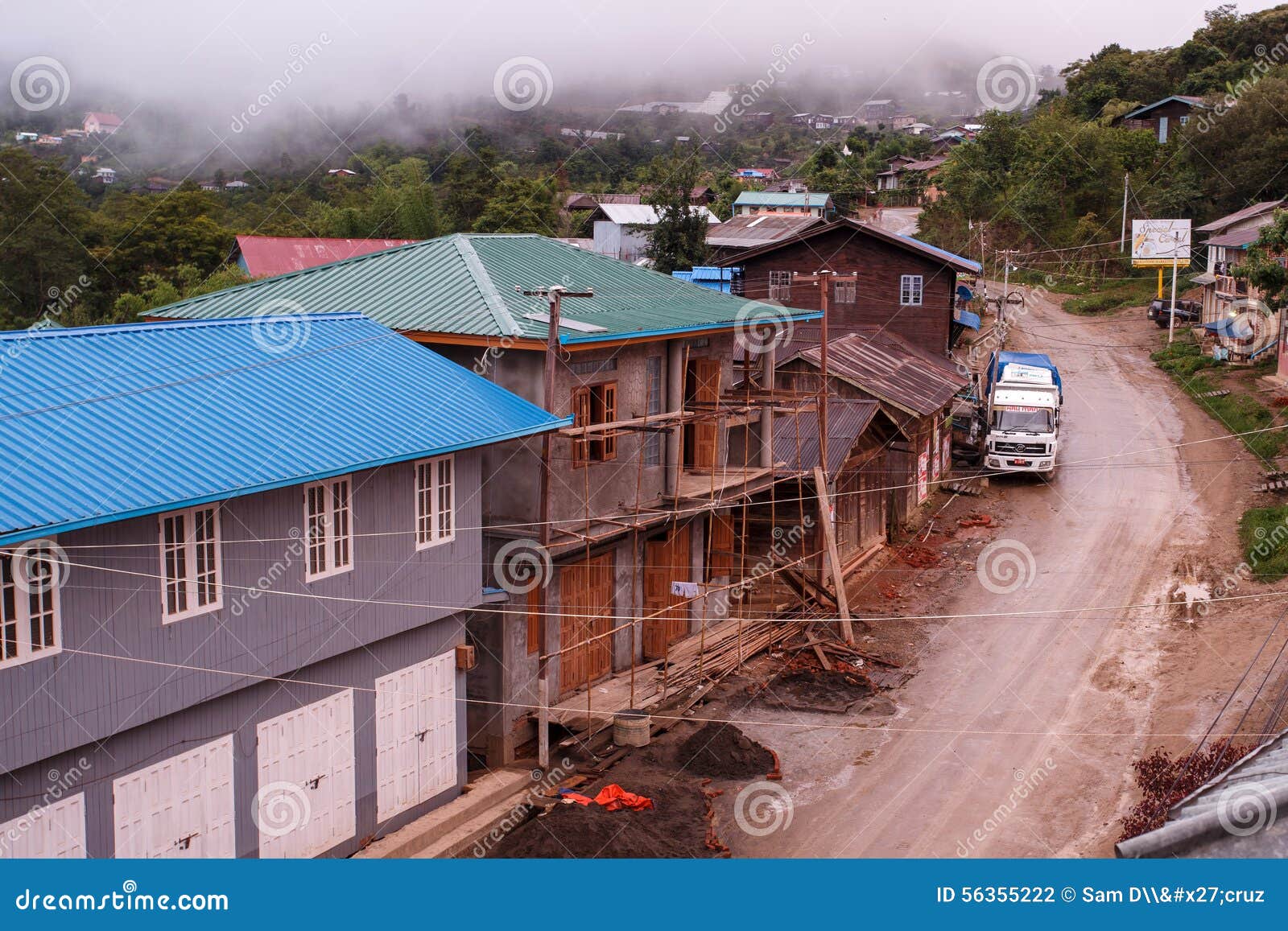 Cidade De Tedim Em Chin State, Myanmar Fotografia Editorial - Imagem de ...