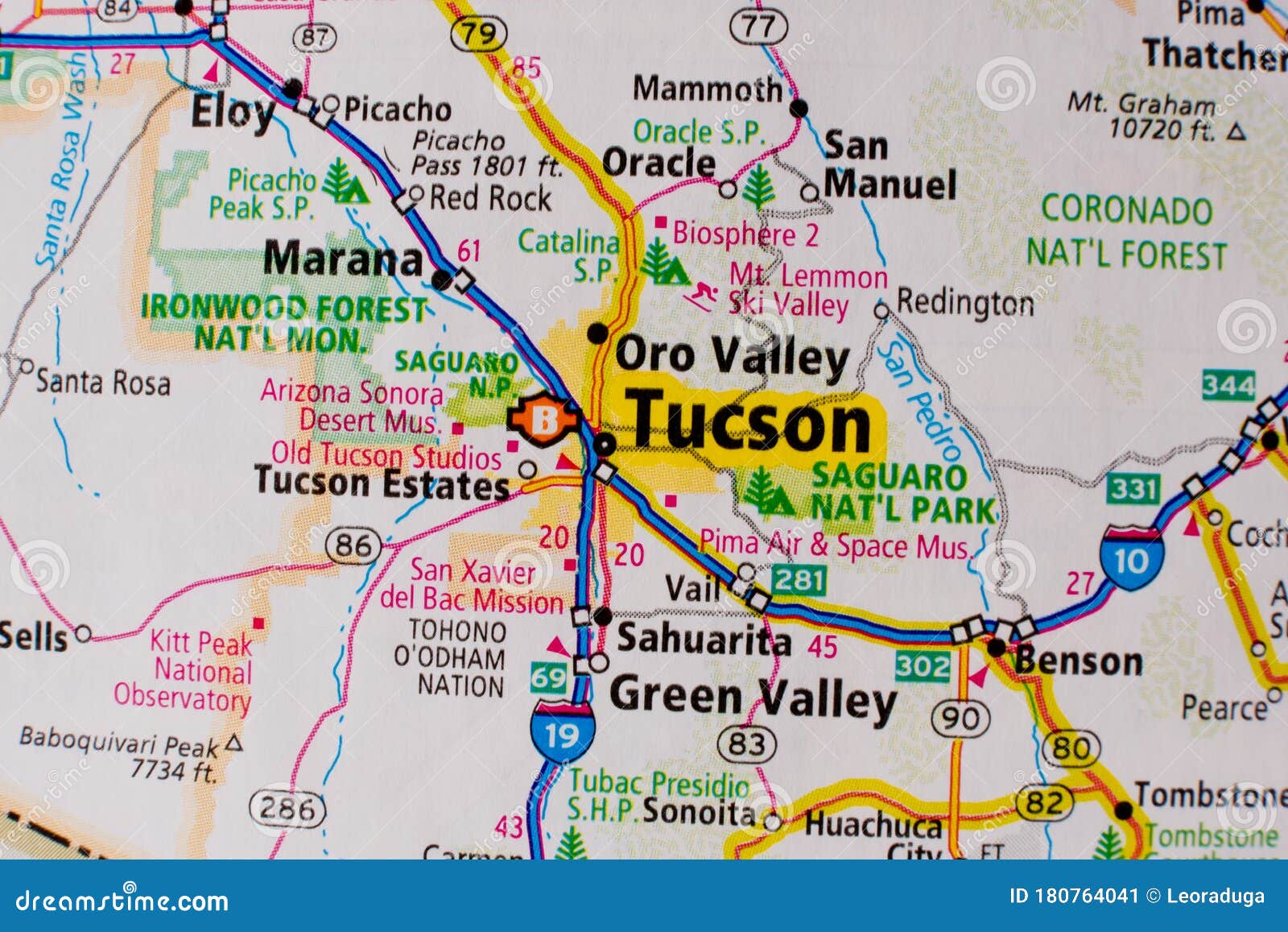 Cidade De Tucson No Mapa De Viagens Dos Eua. Imagem de Stock - Imagem ...