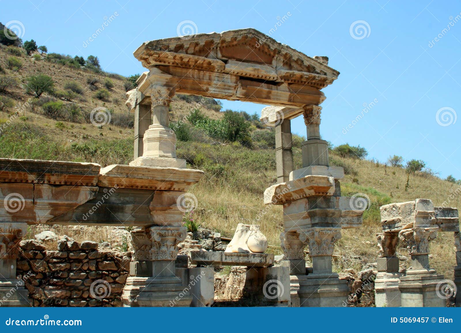 Cidade Grega Ephesus Da Antiguidade Imagem de Stock - Imagem de izmir ...