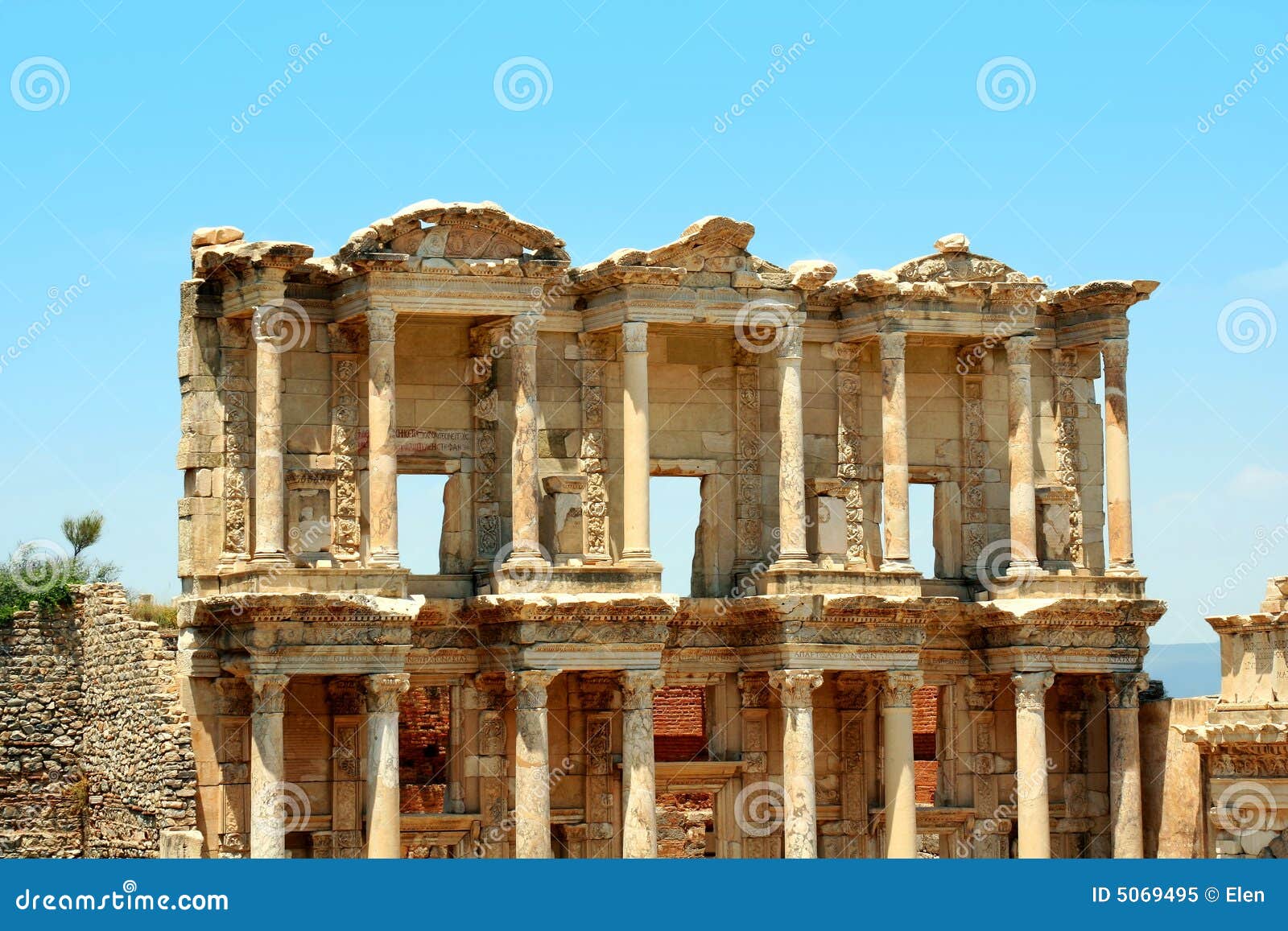 Cidade Grega Ephesus Da Antiguidade Imagem de Stock - Imagem de casa ...