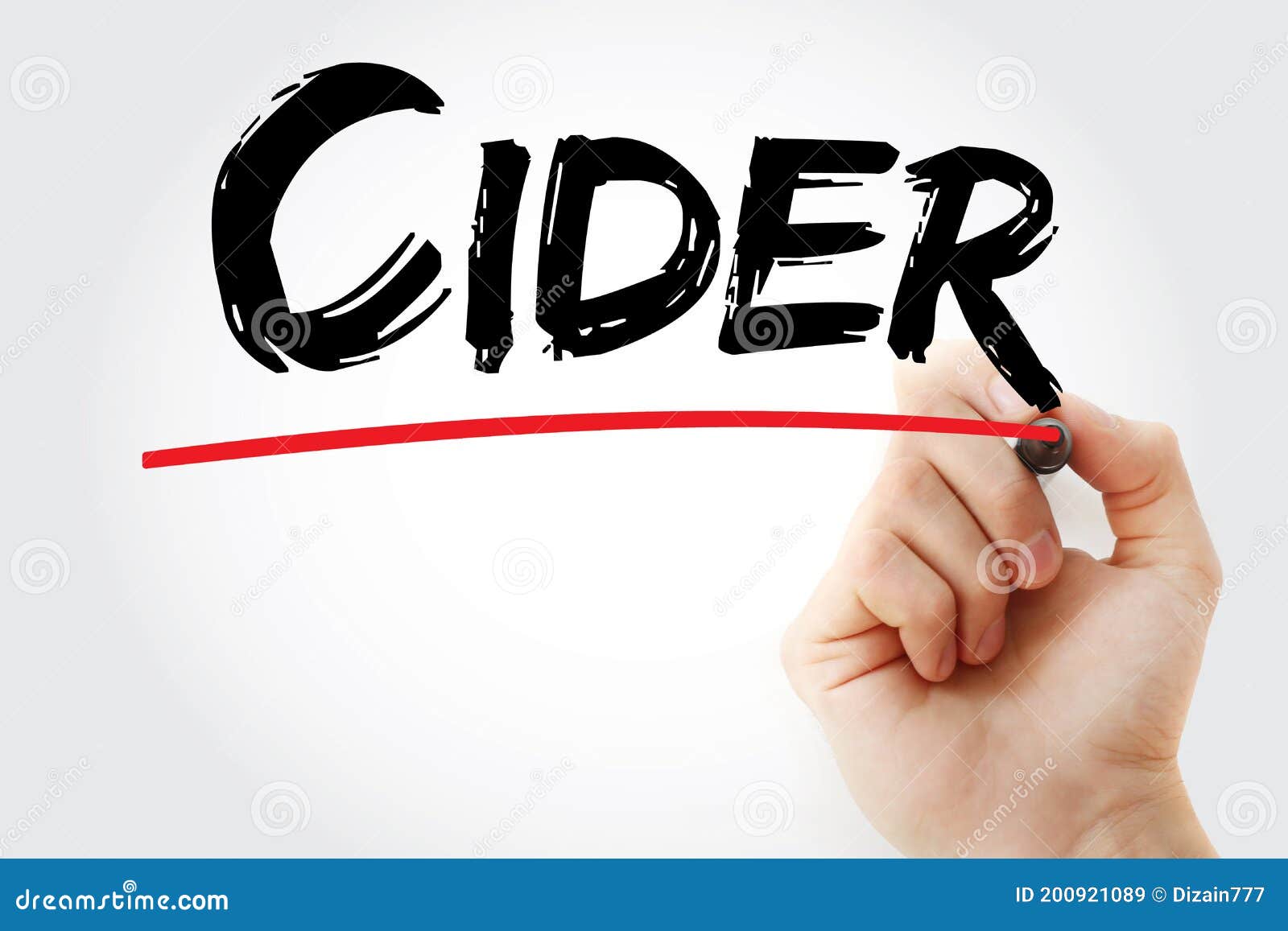 Cider text with marker stock image. Image of appearance - 200921089