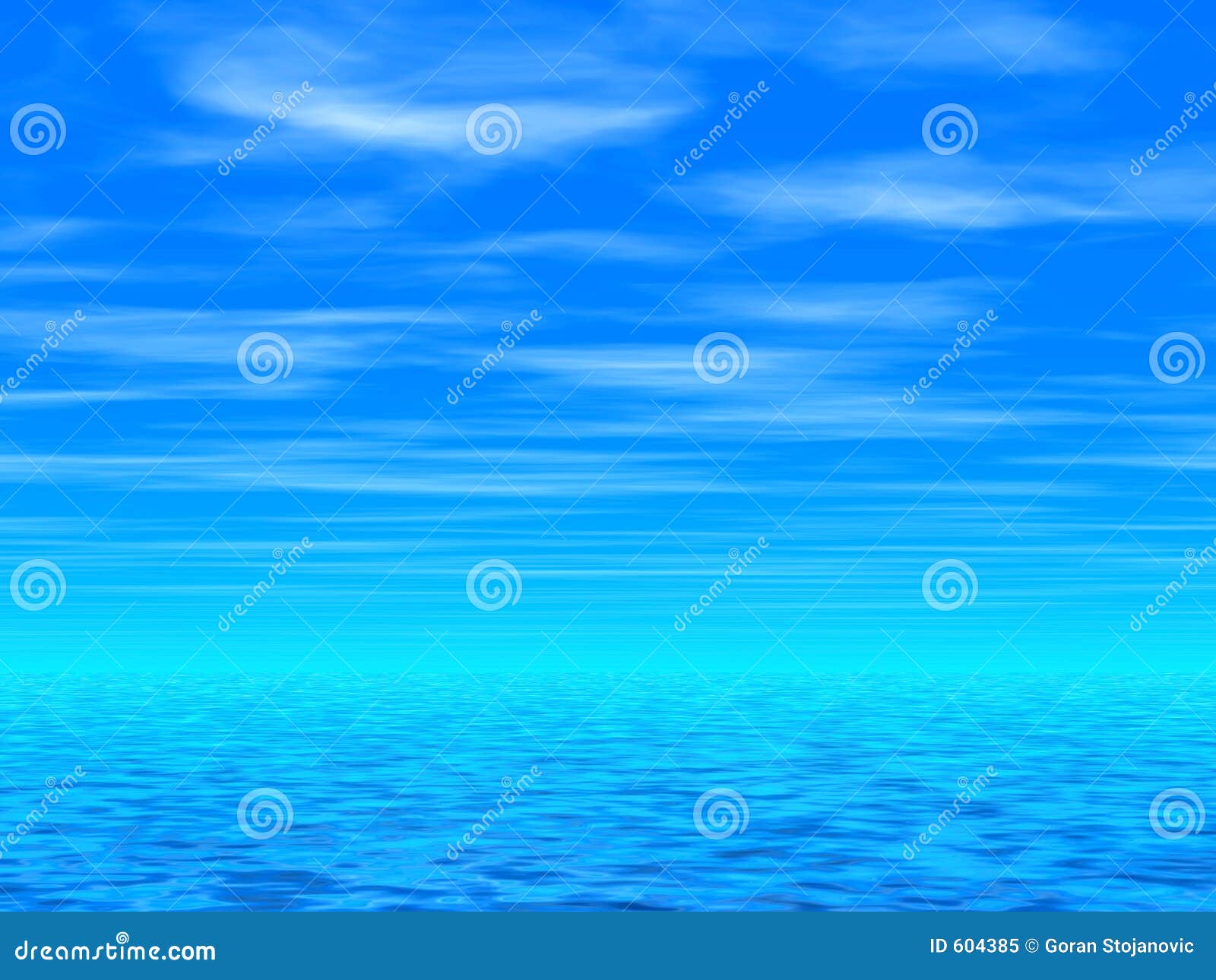 Ciel bleu et mer illustration stock. Illustration du vacances - 604385