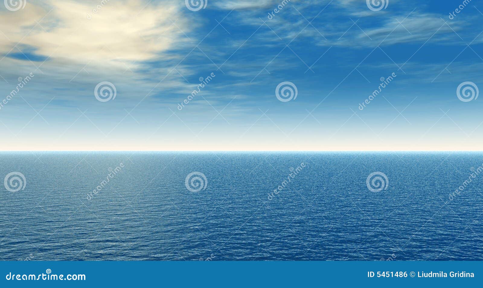 Ciel de mer illustration stock. Illustration du sunlight - 5451486