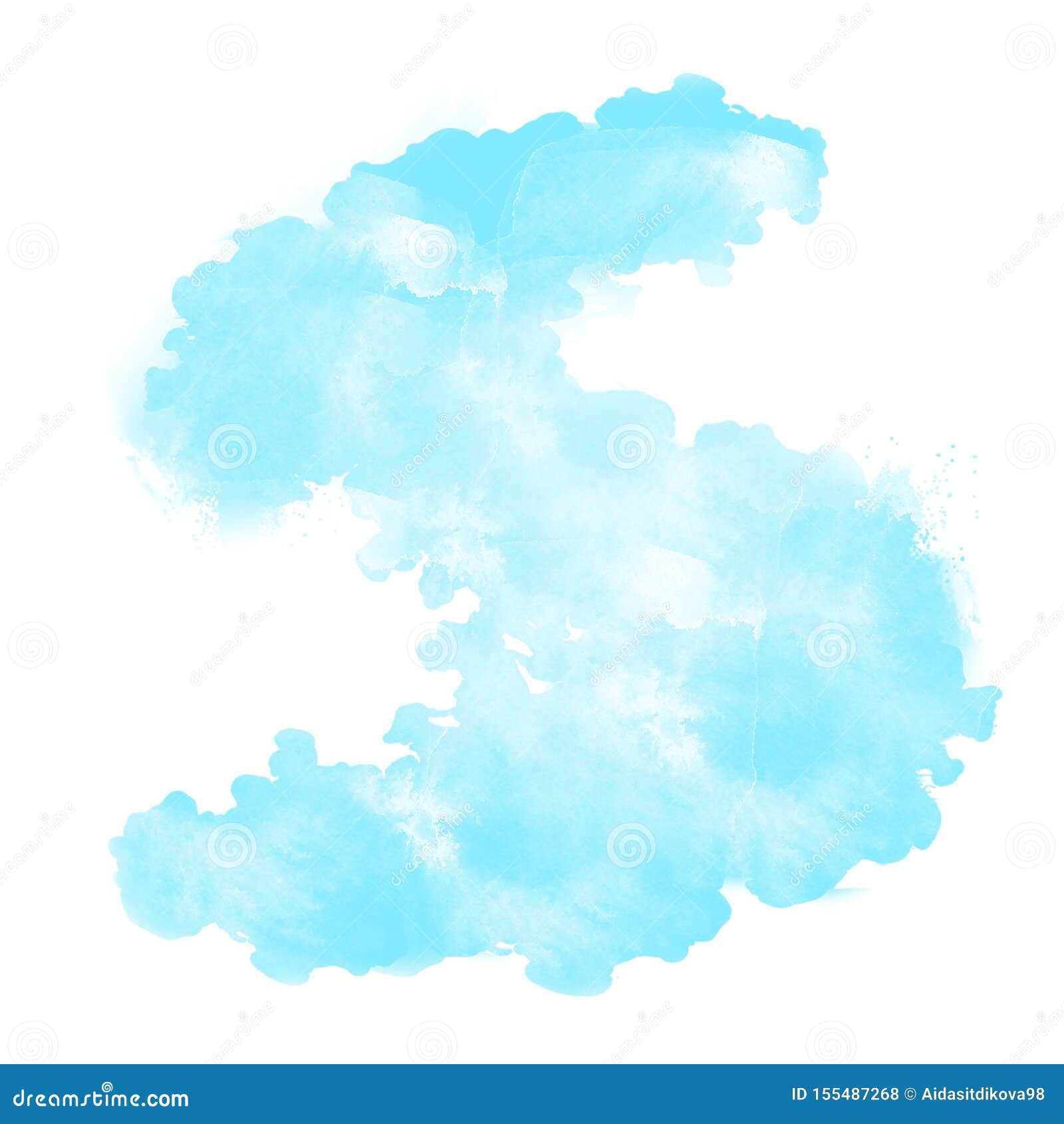 Cielo Azul Abstracto, Acuarela Stock de ilustración - Ilustración de ...
