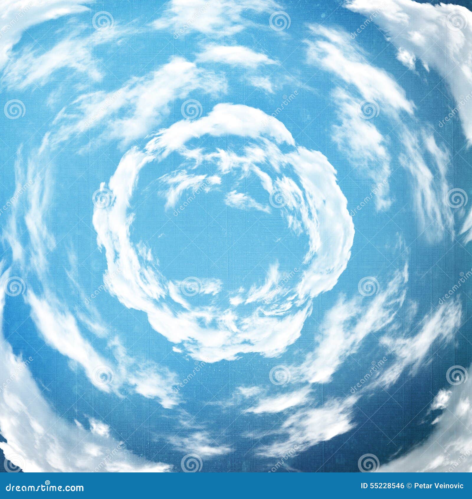 Cielo Azul Con Las Nubes Espirales Stock de ilustración - Ilustración de nubes, color: 55228546