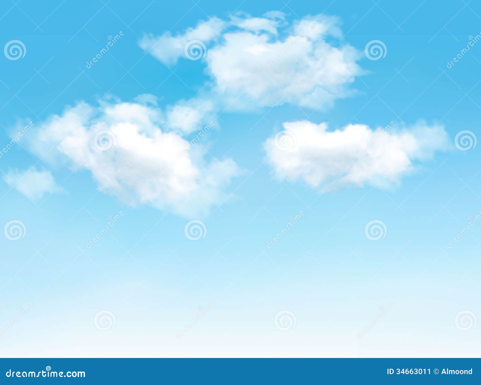Cielo Azul Con Las Nubes. Vector Ilustración del Vector - Ilustración ...