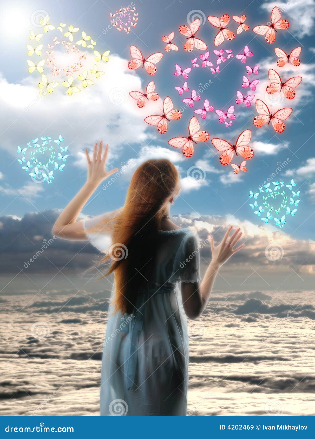 Cielo della ragazza immagine stock. Immagine di carismatico - 4202469