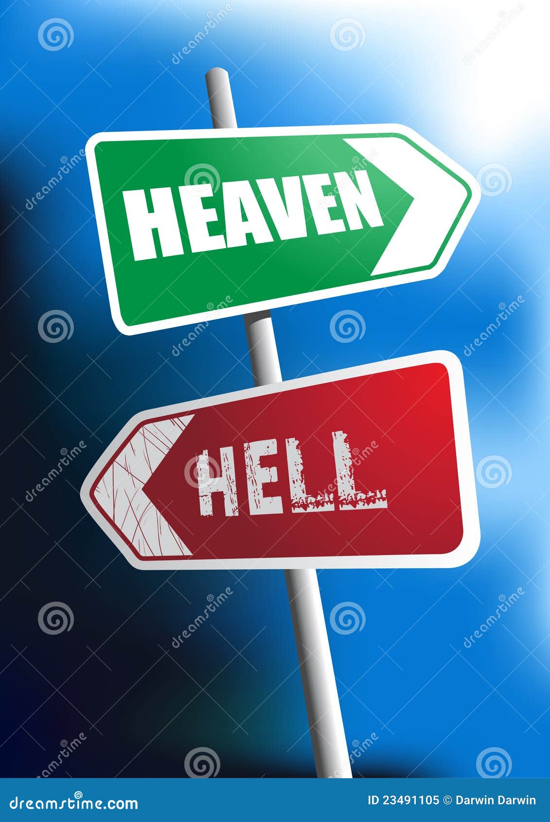 Cielo o infierno stock de ilustración. Ilustración de aconseje - 23491105