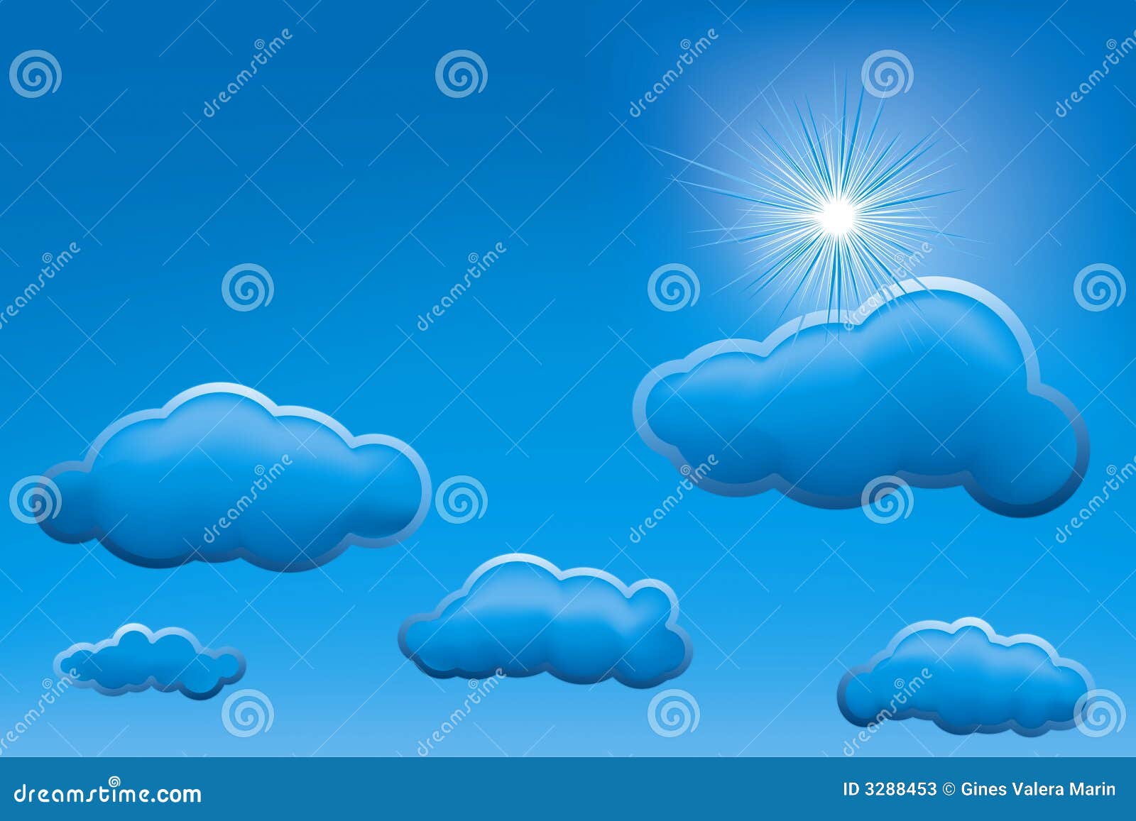 Cielo (vector) ilustración del vector. Ilustración de asoleado - 3288453