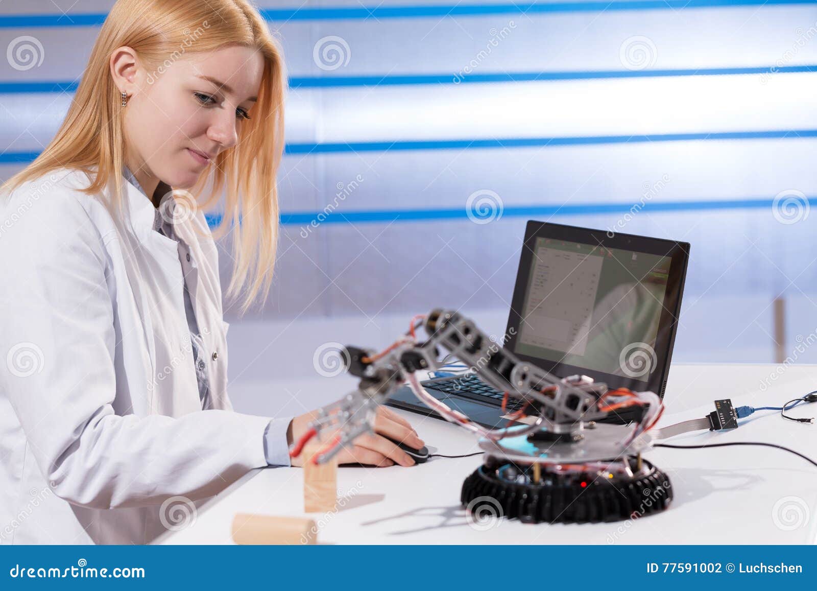 Cientist develops Software stock photo. Image of monitor - 77591002