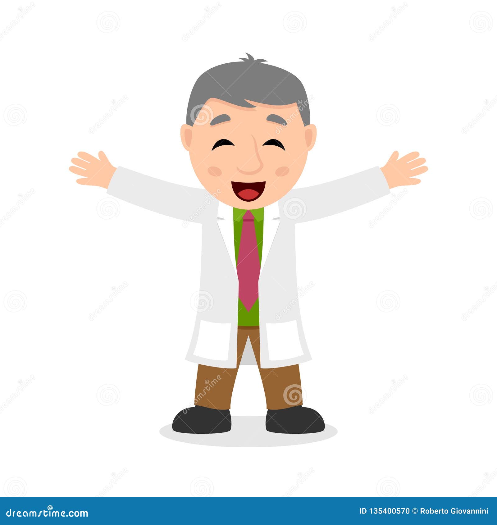 Cientista De Riso Cartoon Character Ilustração do Vetor - Ilustração de ...