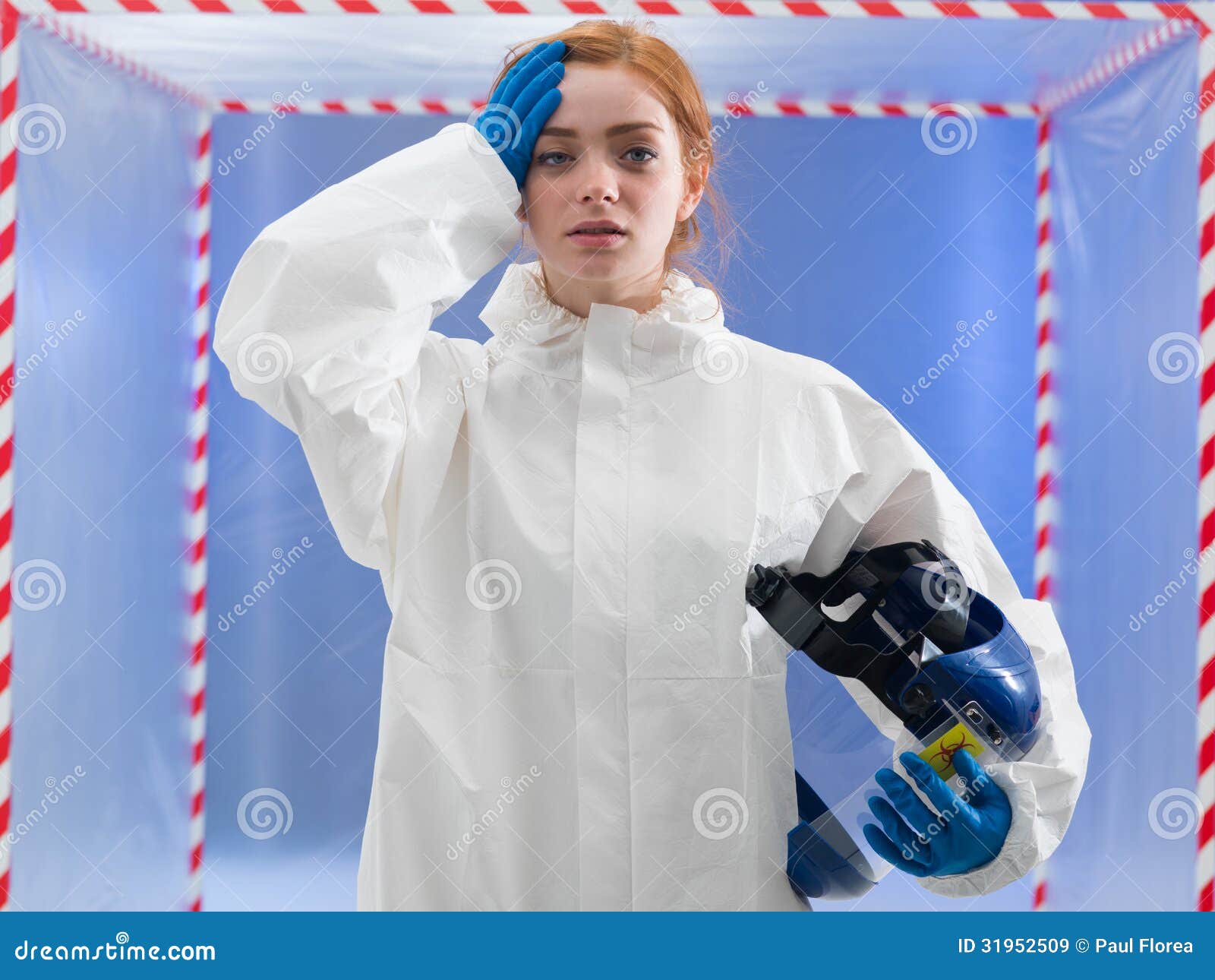 Cientista Esgotado Ou Contaminado Do Biohazard Imagem de Stock - Imagem ...