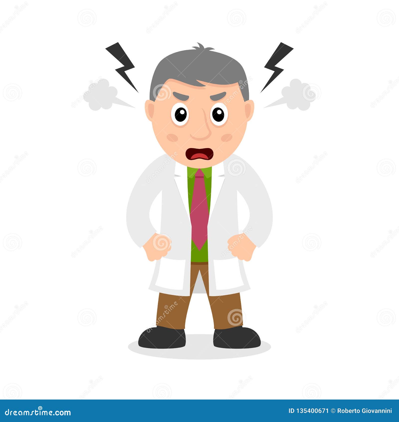 Cientista Irritado Cartoon Character Ilustração do Vetor - Ilustração ...