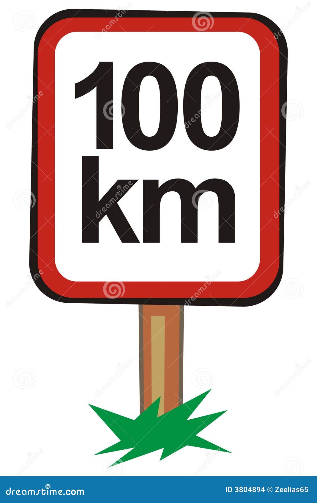 Cientos kilómetros ilustración del vector. Ilustración de alto - 3804894