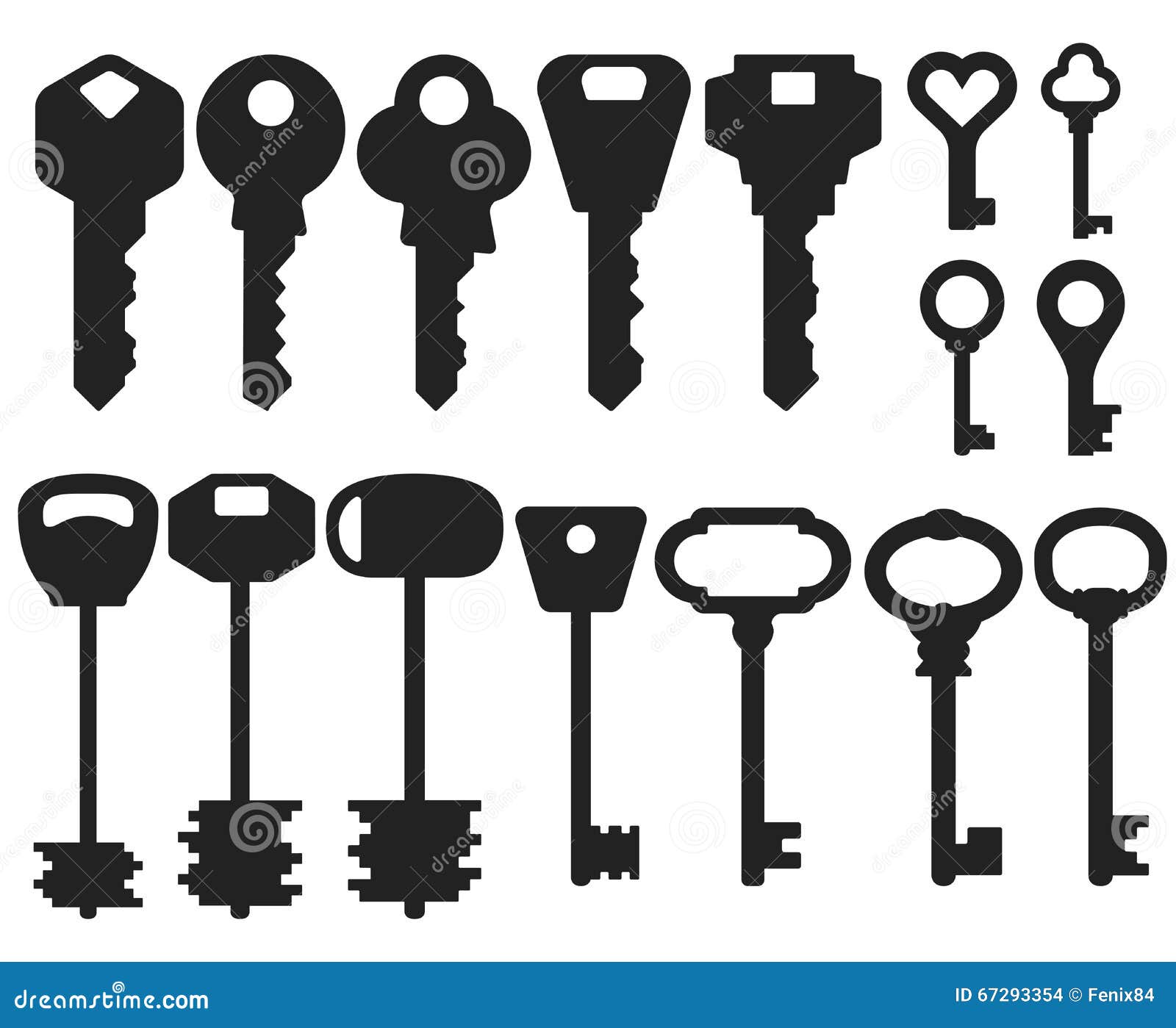 Cierra Diversas Formas Conjunto De Ilustraciones Del Vector Ilustración ...