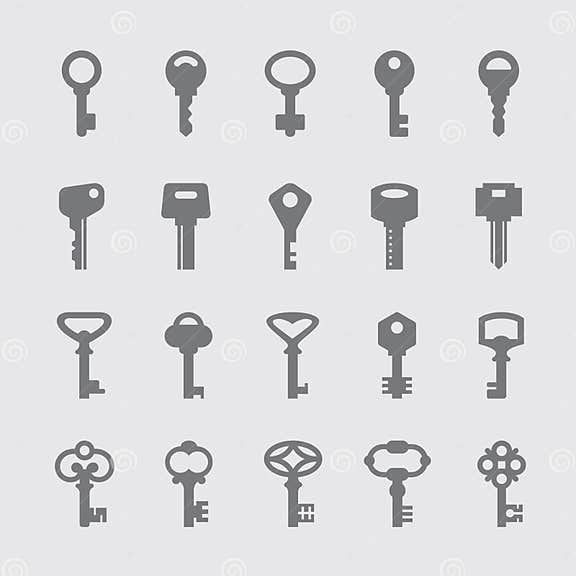 Cierra iconos ilustración del vector. Ilustración de gris - 52101931