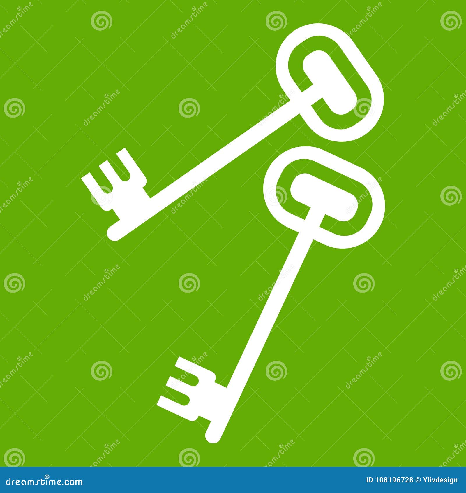 Cierra verde del icono ilustración del vector. Ilustración de casero ...