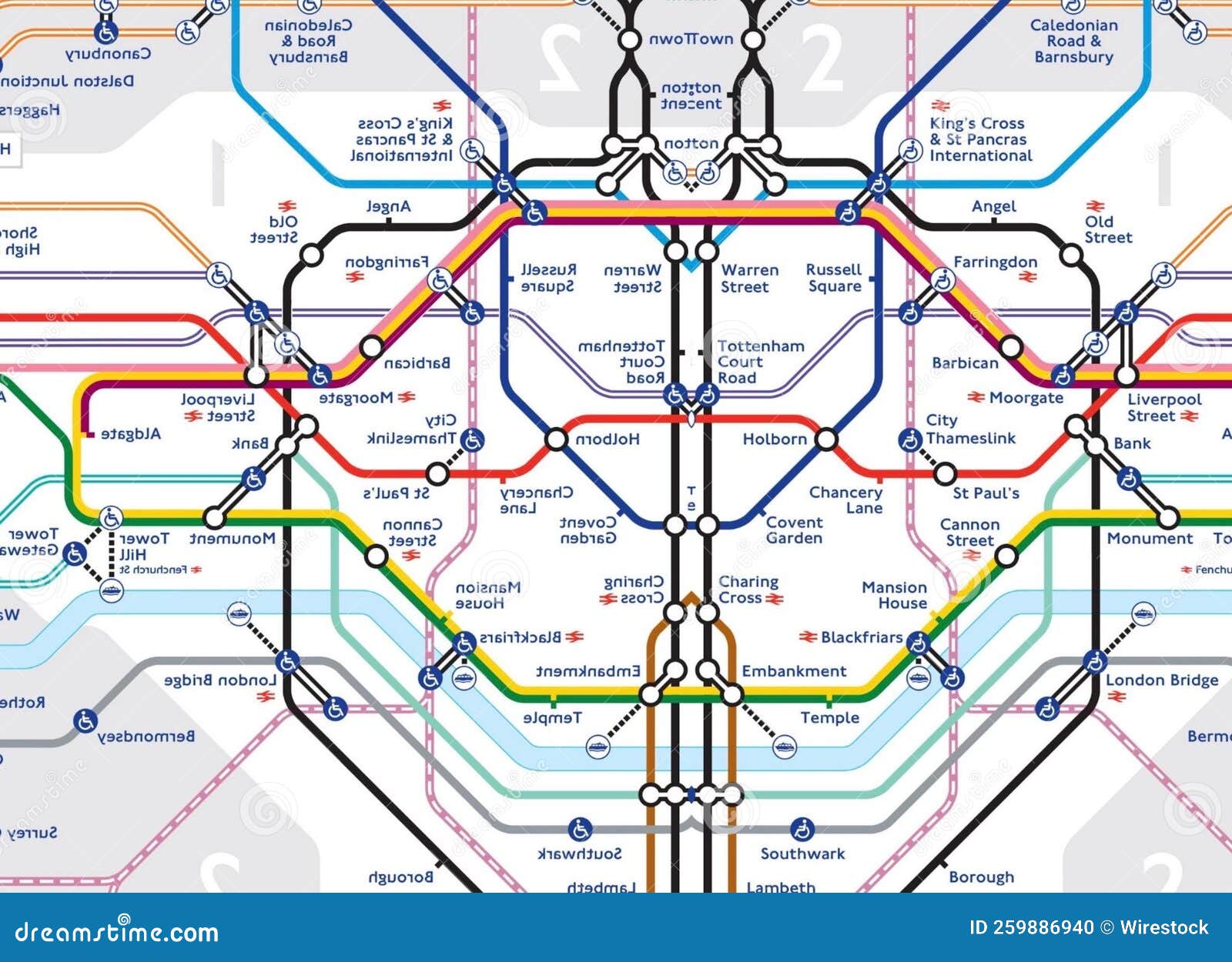 Cierre Del Mapa De Metro De Londres Imagen editorial - Imagen de ...