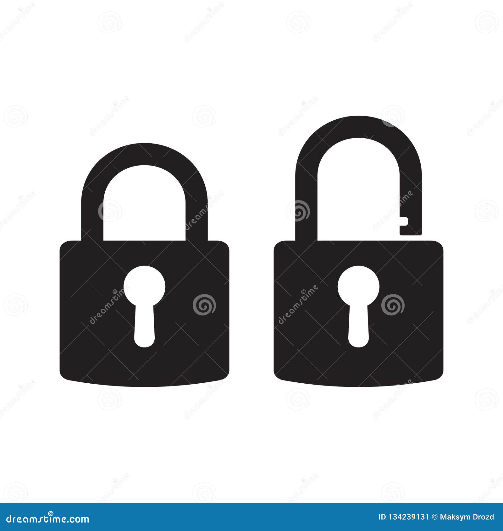 Cierre el icono del vector stock de ilustración. Ilustración de cerrado ...