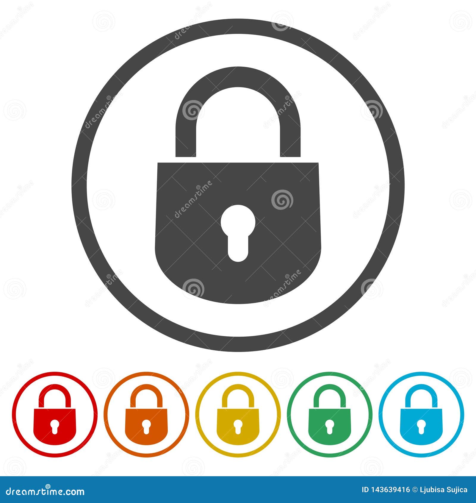 Cierre El Icono, Cierre El Vector Del Icono Foto de archivo - Imagen de ...