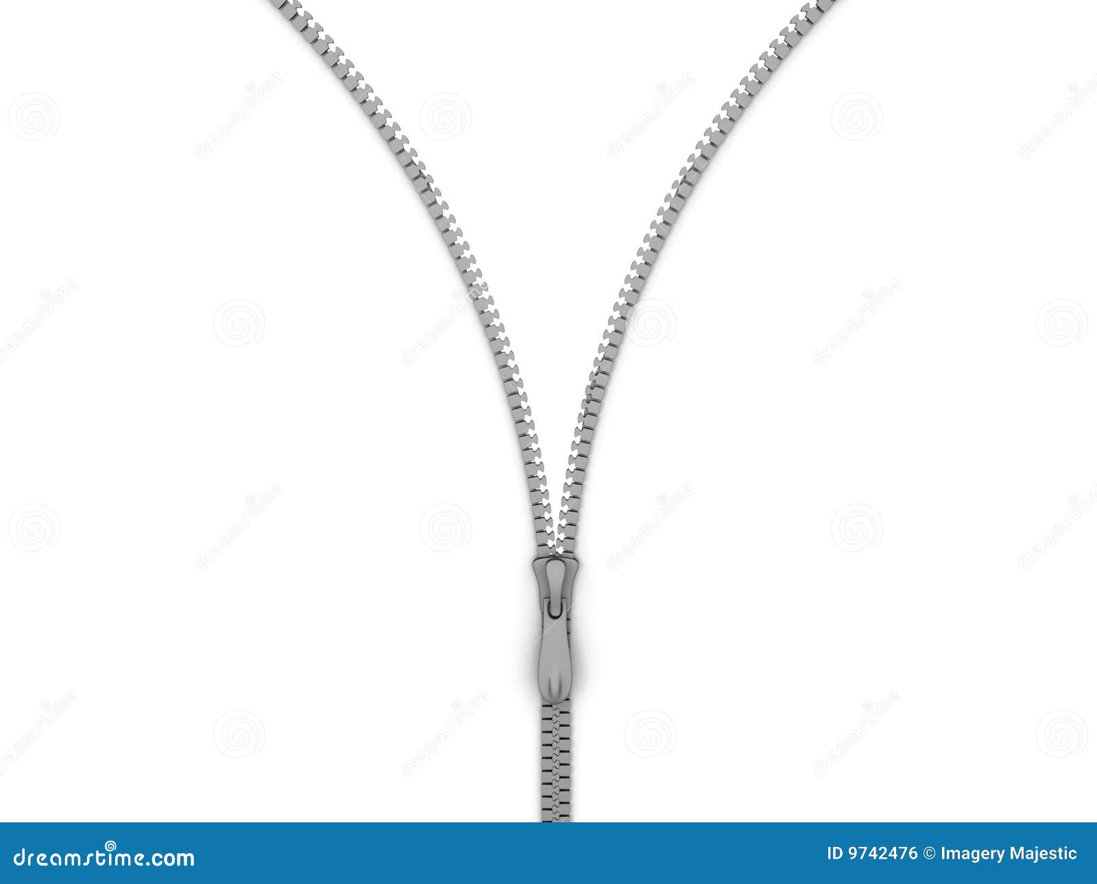 Cierre relámpago de plata stock de ilustración. Ilustración de ...